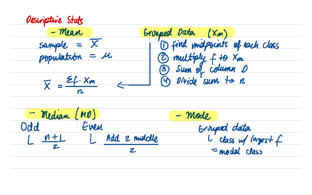 Formulas - From Bluman 7th Ed. (Biostats and Epidemiology ...