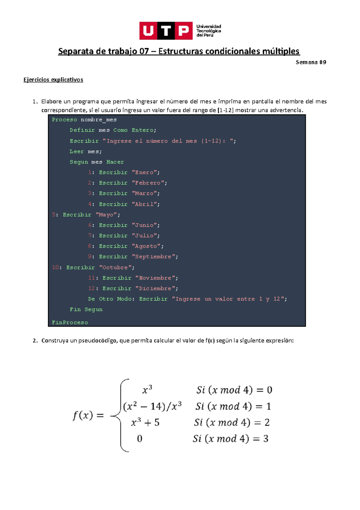 Algoritmos Semana 9 - Separata de trabajo 07 – Estructuras ...