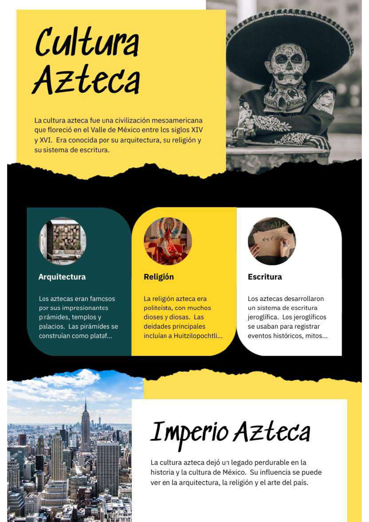 Infografia de culturas - Cultura Azteca La cultura azteca fue una ...