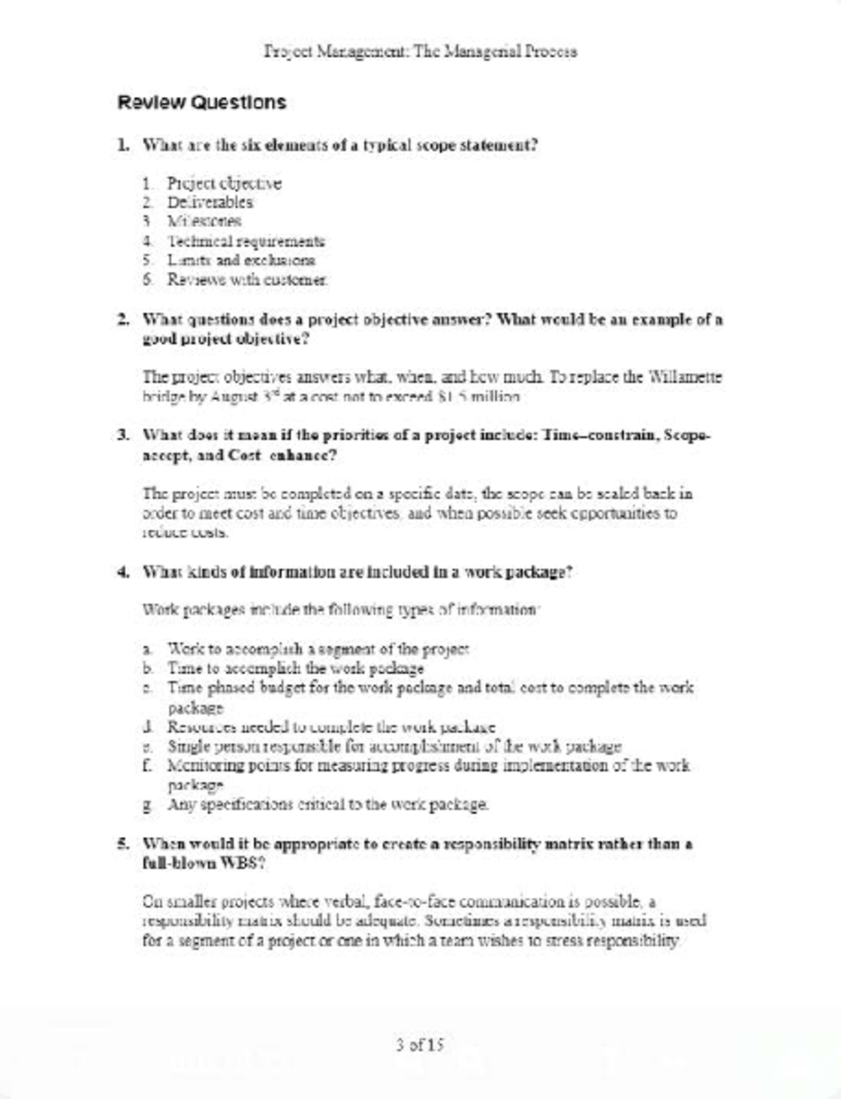 Ch4 - Chapter notes and exercises. Summary questions, answers and ...