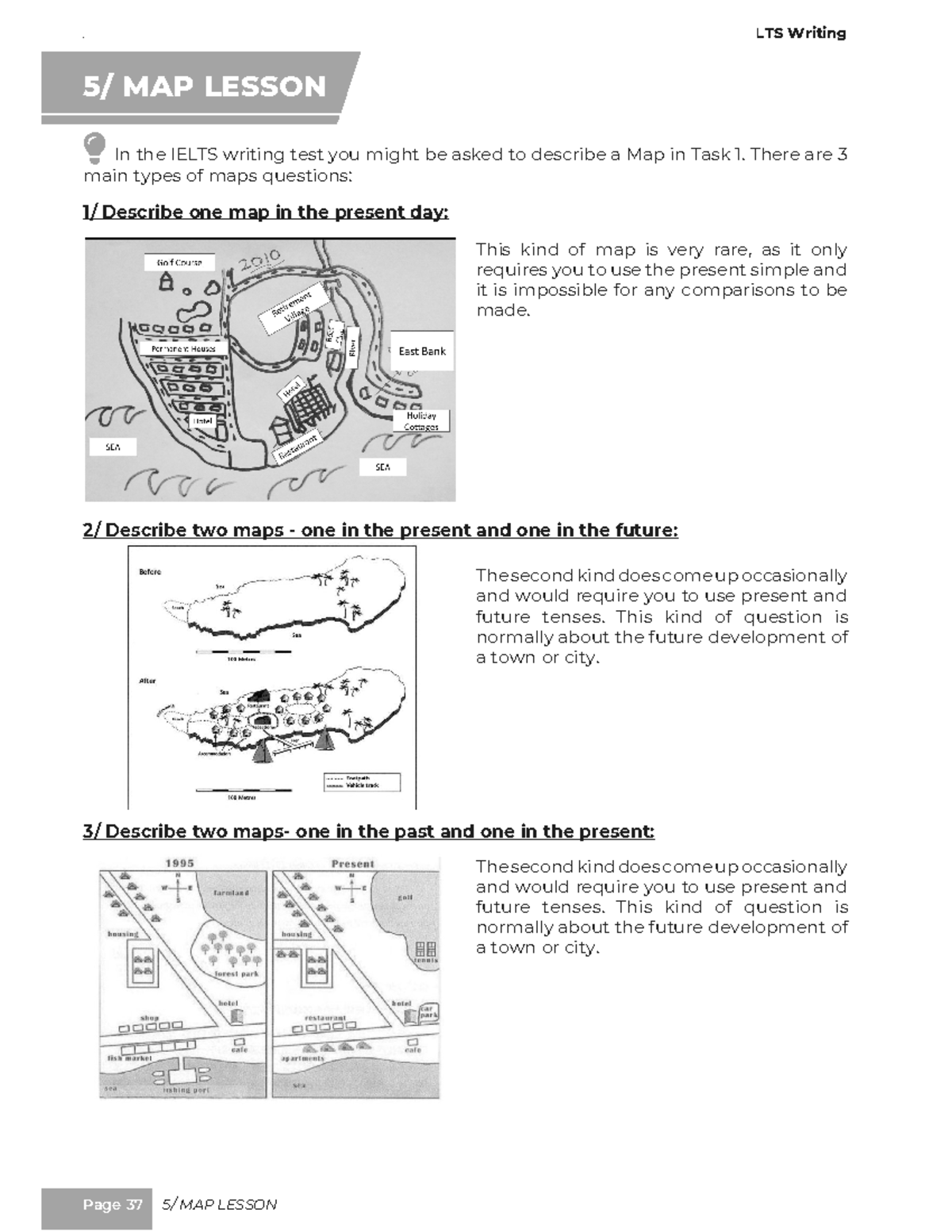 Writing task 1 - Map & Process - ACADEMY AEC IELTS Writing Page 37 E C ...