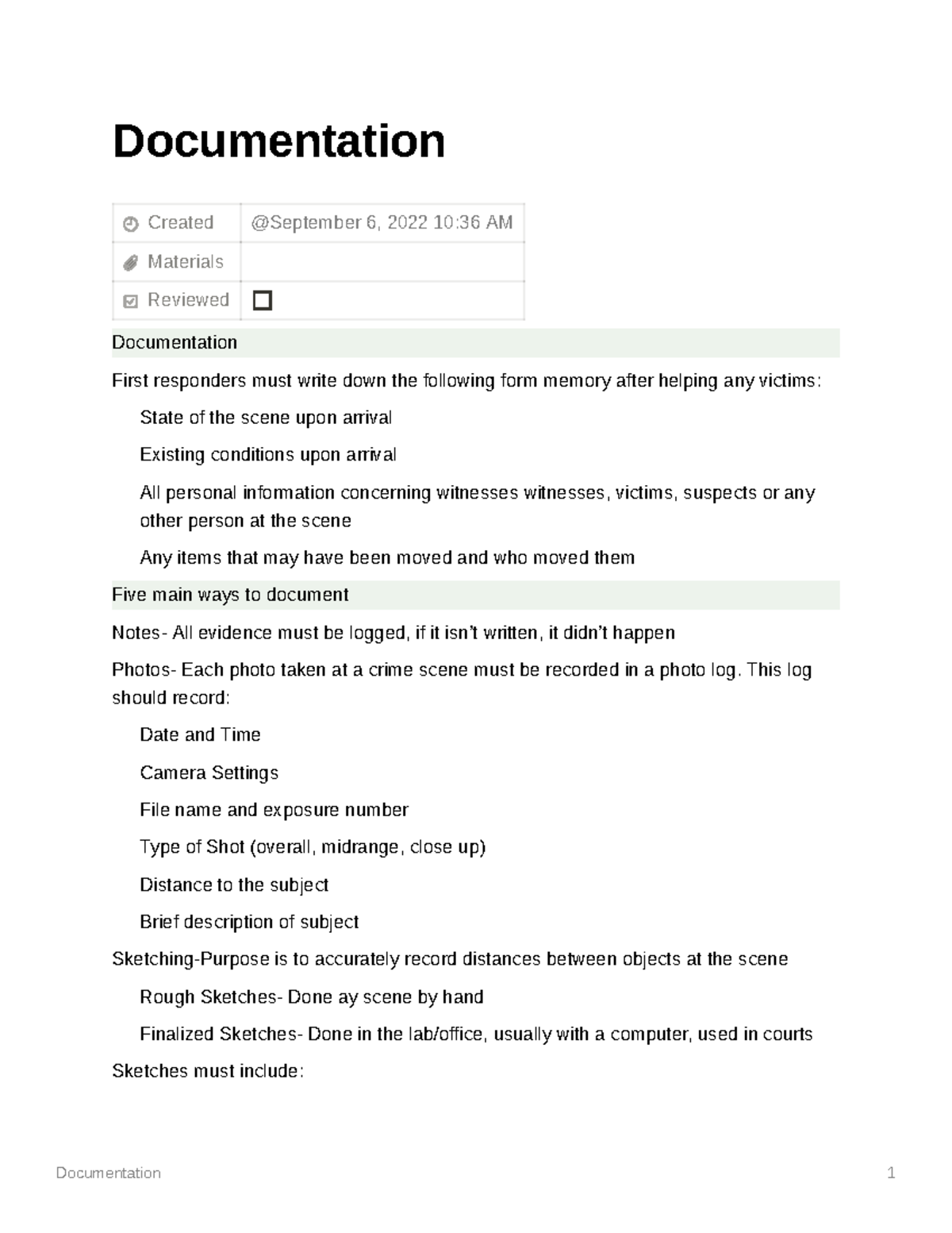Documentation - Prof. Grewal - Documentation Created Materials Reviewed ...