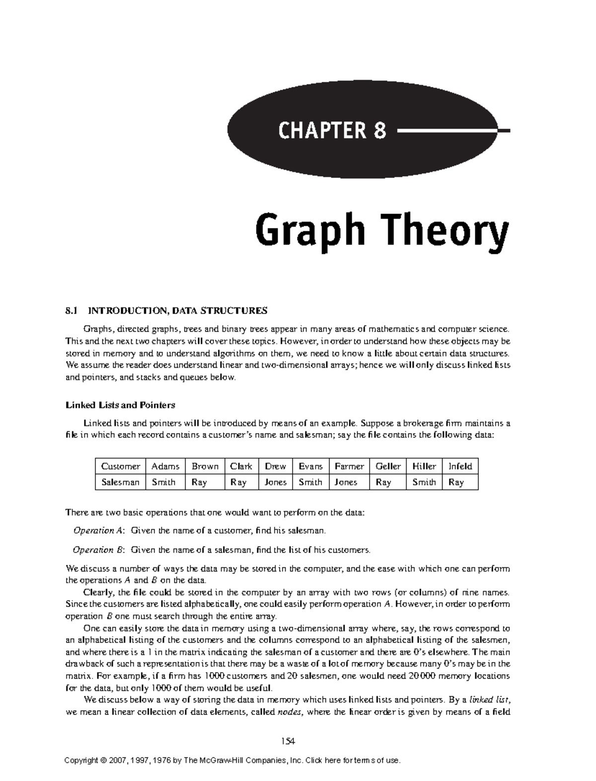 Graph Theory Trees - CHAPTER 8 Graph Theory 8 INTRODUCTION, DATA ...