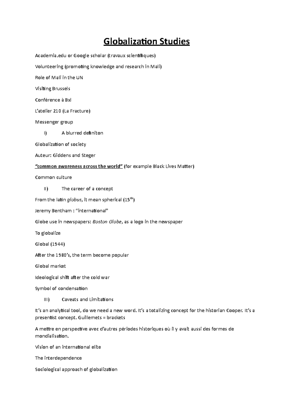 Globalization Studies - Globalization Studies Academia or Google ...