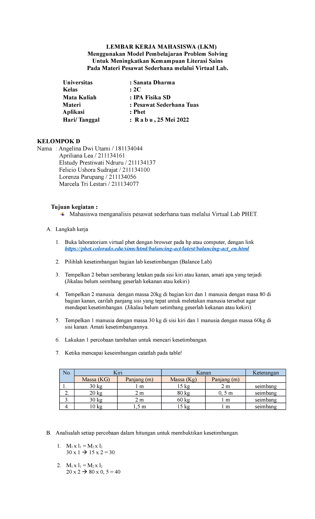 LKM Virtual Lab 2C Kelompok D - LEMBAR KERJA MAHASISWA (LKM ...