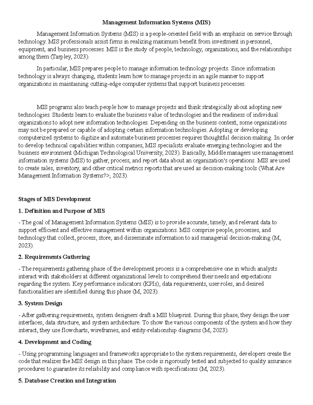 Management-Information-Systems - Management Information Systems (MIS ...