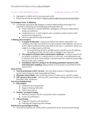 PSYC*4290: Textbook - Chapter 1: Psychometrics & The Importance of ...