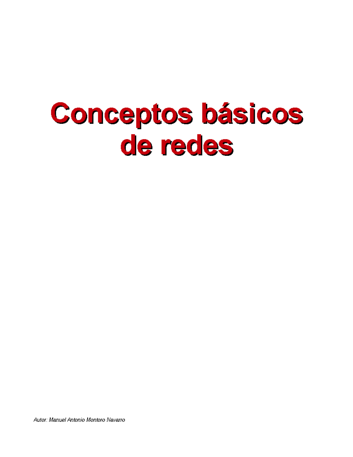 T1 - Conceptos basicos de Redes - Conceptos básicosConceptos básicos de redes de redes Autor ...