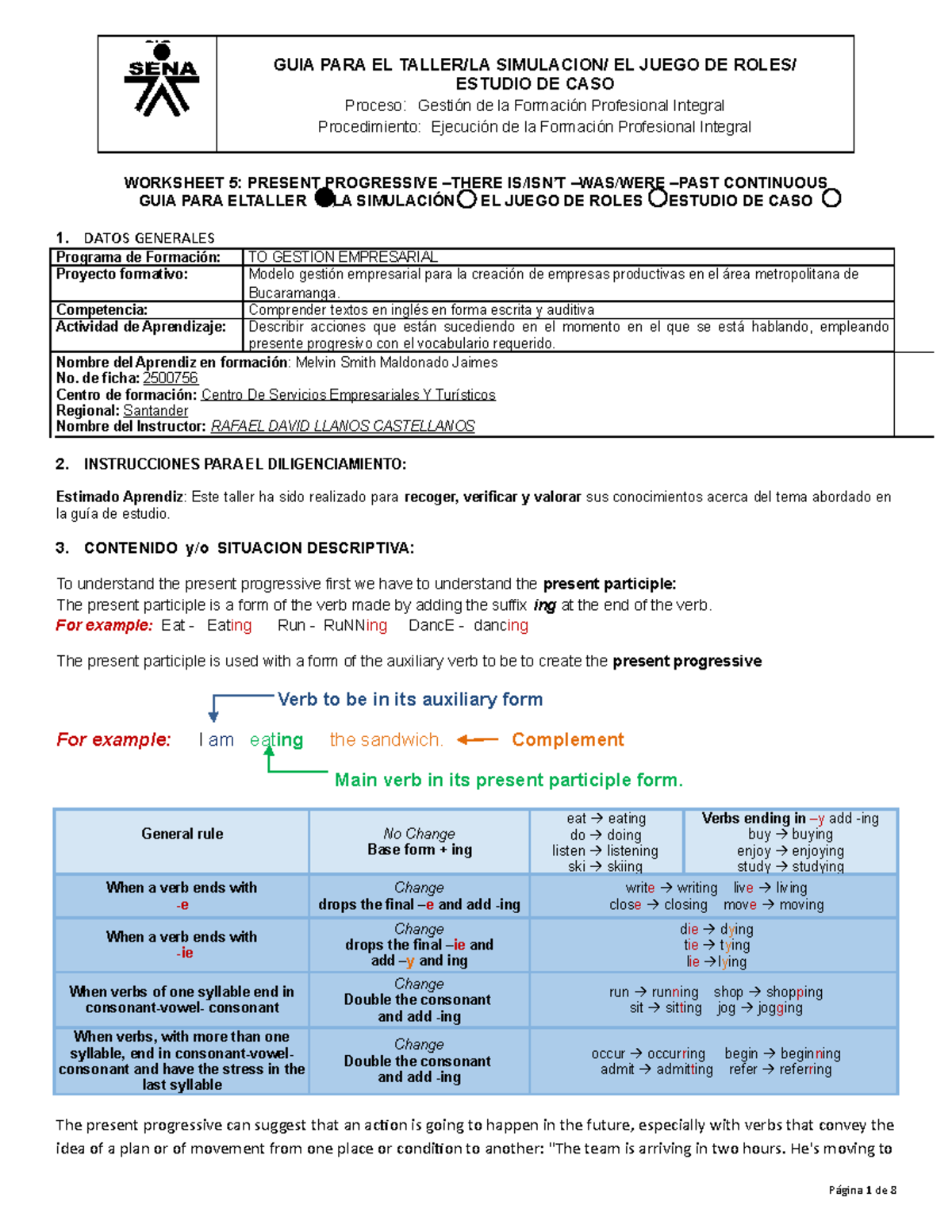 Worksheet 5 MSMJ - GUIA PARA EL TALLER/LA SIMULACION/ EL JUEGO DE ROLES ...