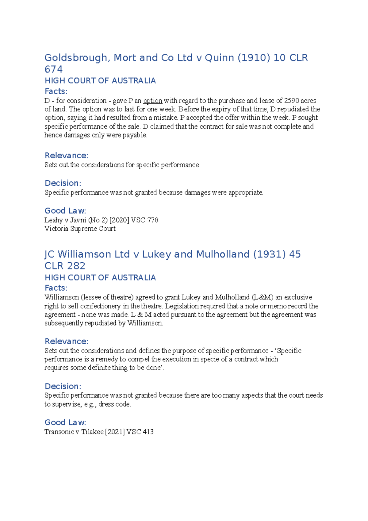 Good Law Moot Sample - 076900 - Studocu