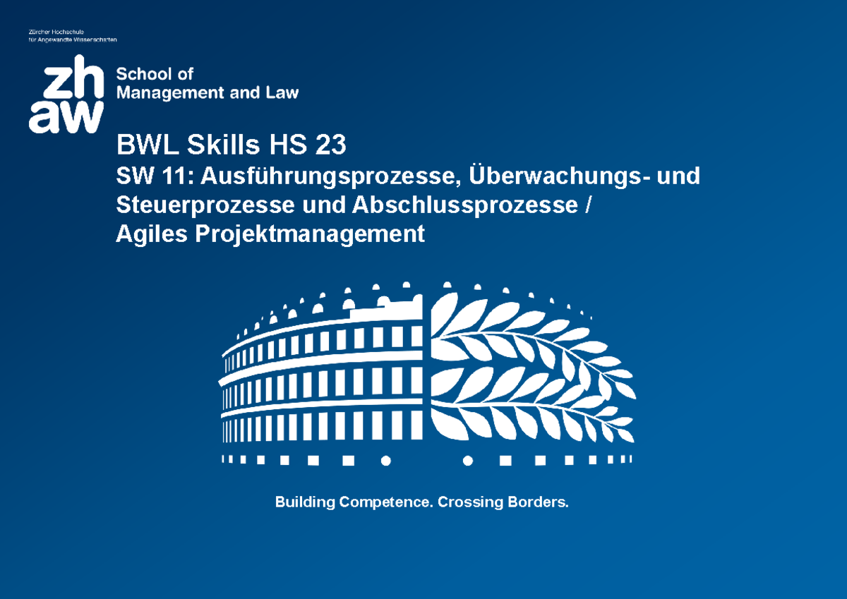Skills HS 23 SW11 Folienhandout - BWL Skills HS 23 SW 11 ...