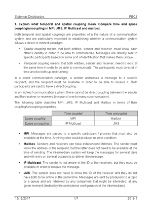 Chapter 2 Exercise Solutions - Distributed Systems: Concepts and Design Chapter 2 Exercise ...