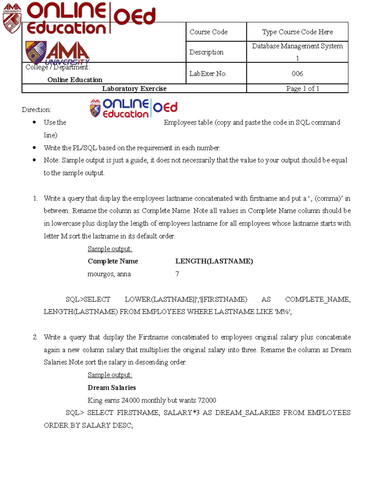 Acuña,Lance IT6202 LAB 006 - Course Code Type Course Code Here ...