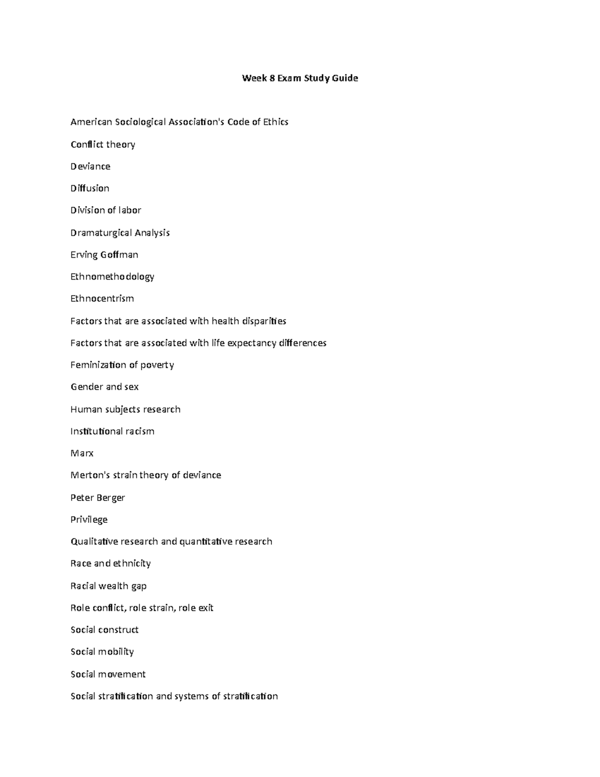 Week 8 Exam Study Guide (10) - Week 8 Exam Study Guide American ...