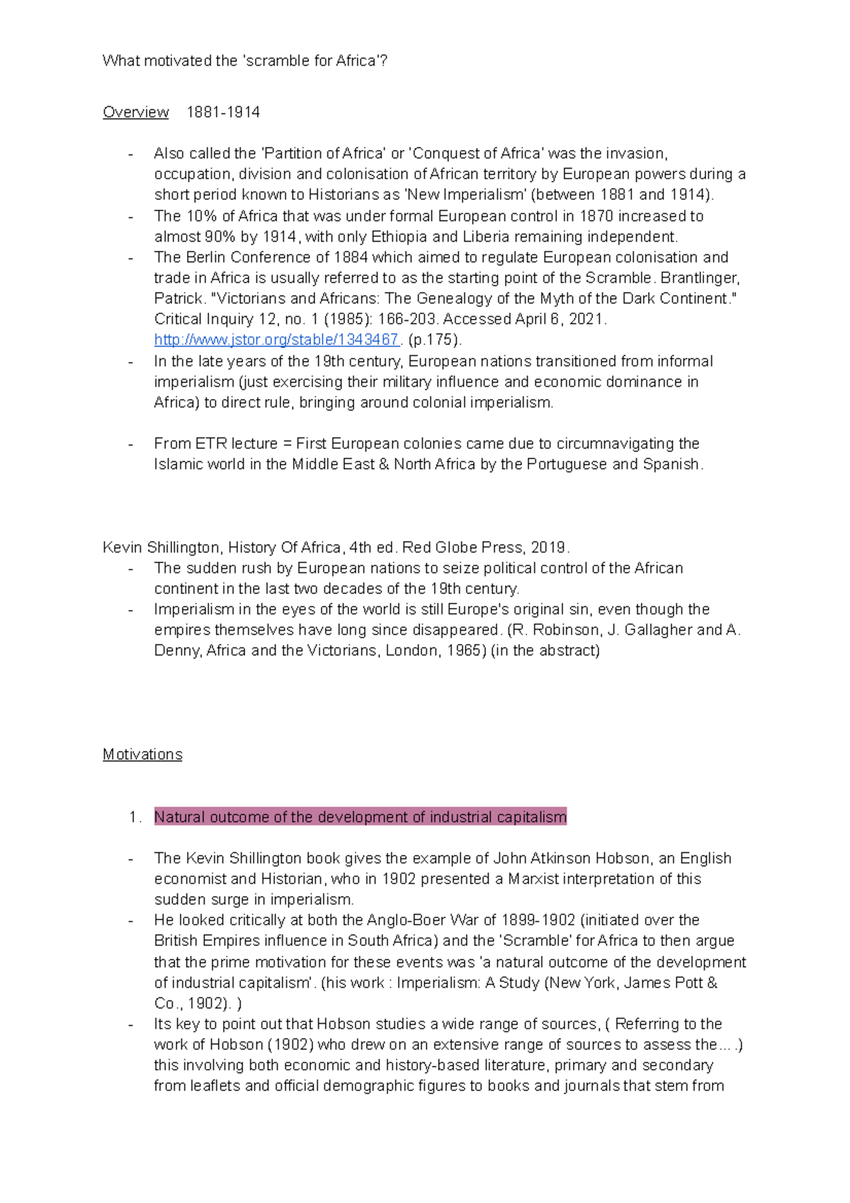 CCC Essay Assignment Research - Overview 1881- Also called the ...