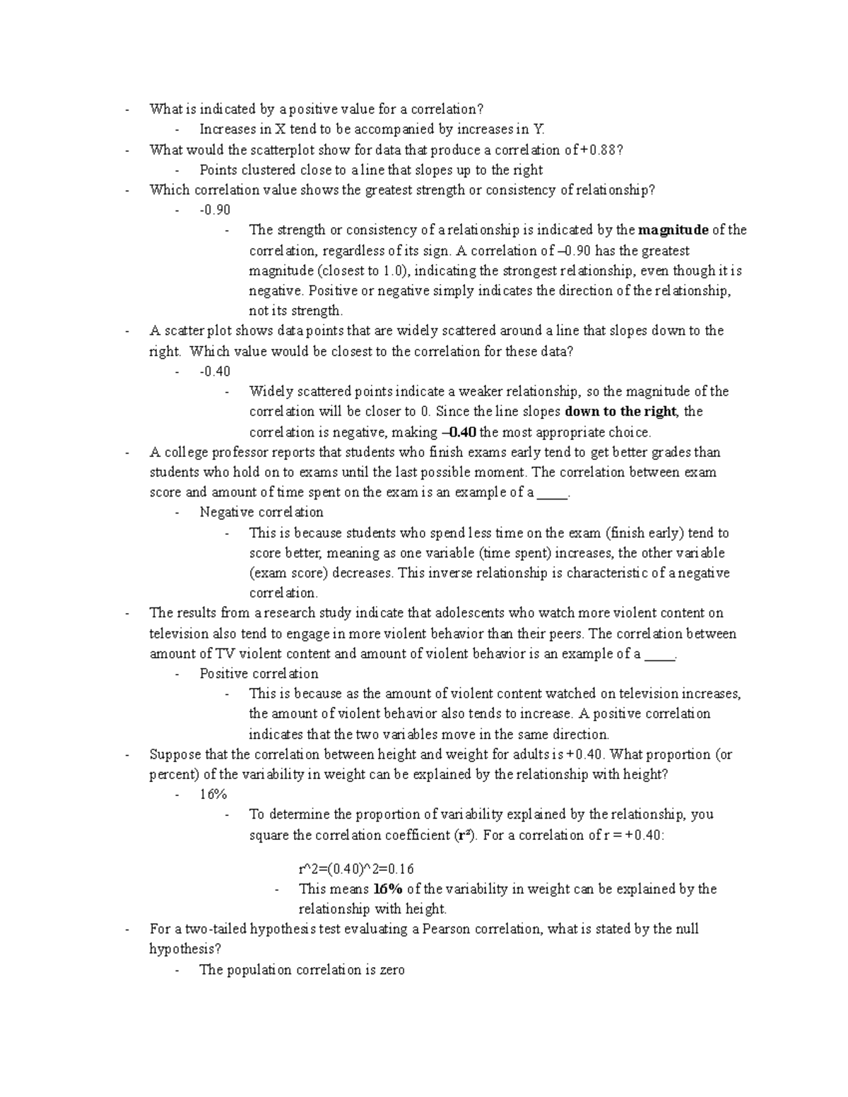 Stat exam 5 quiz review - Practice Questions and answers Westerman Fall ...