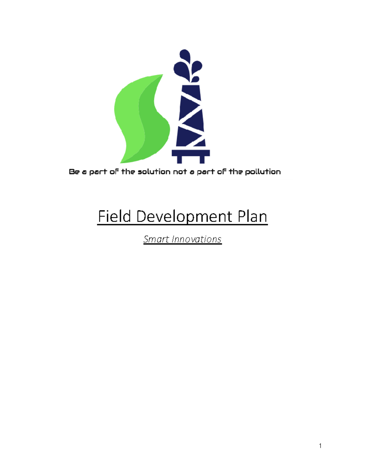 Assignment 1: Report Field Development Plan - Warning: TT: undefined ...