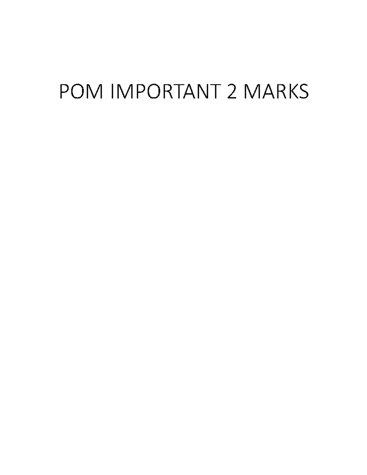 POM (Organising) - Computer Science and Engineering - POM IMPORTANT 2 ...