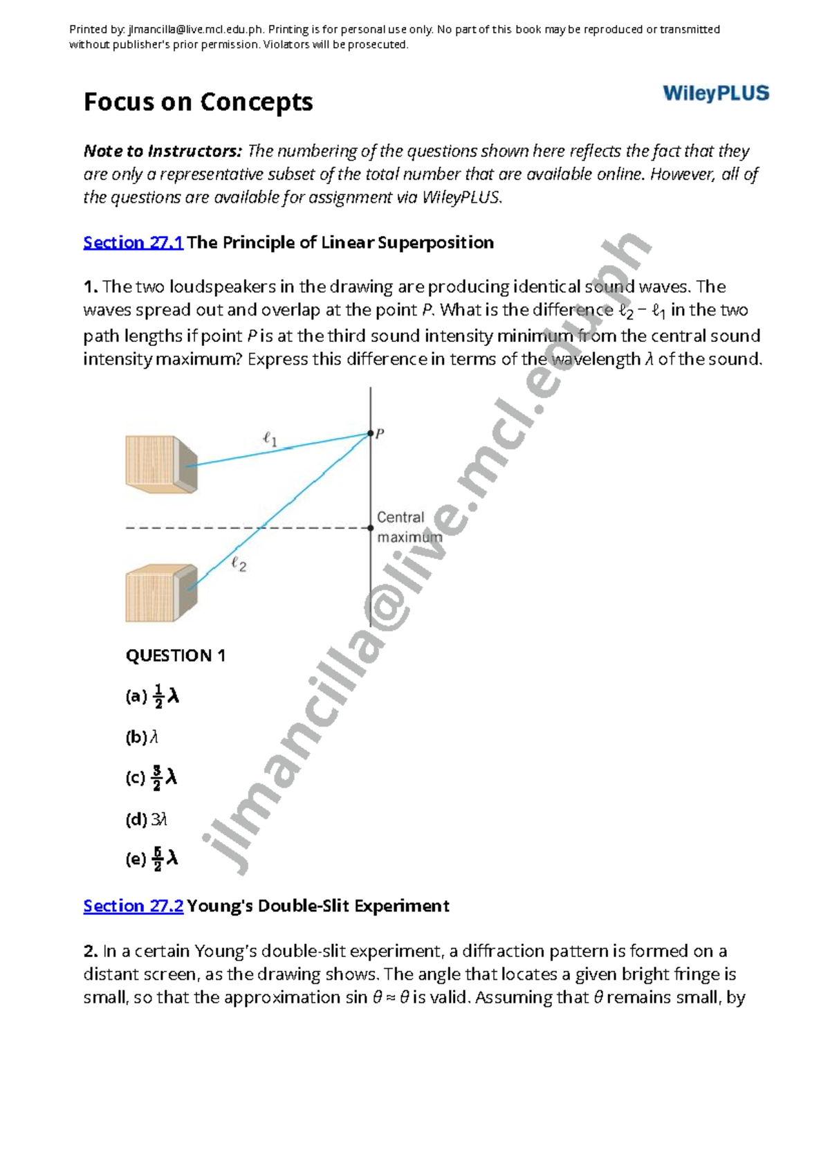 PHY031-SW30 - PROBLEM SOLVING - without publisher's prior permission. Violators will be ...