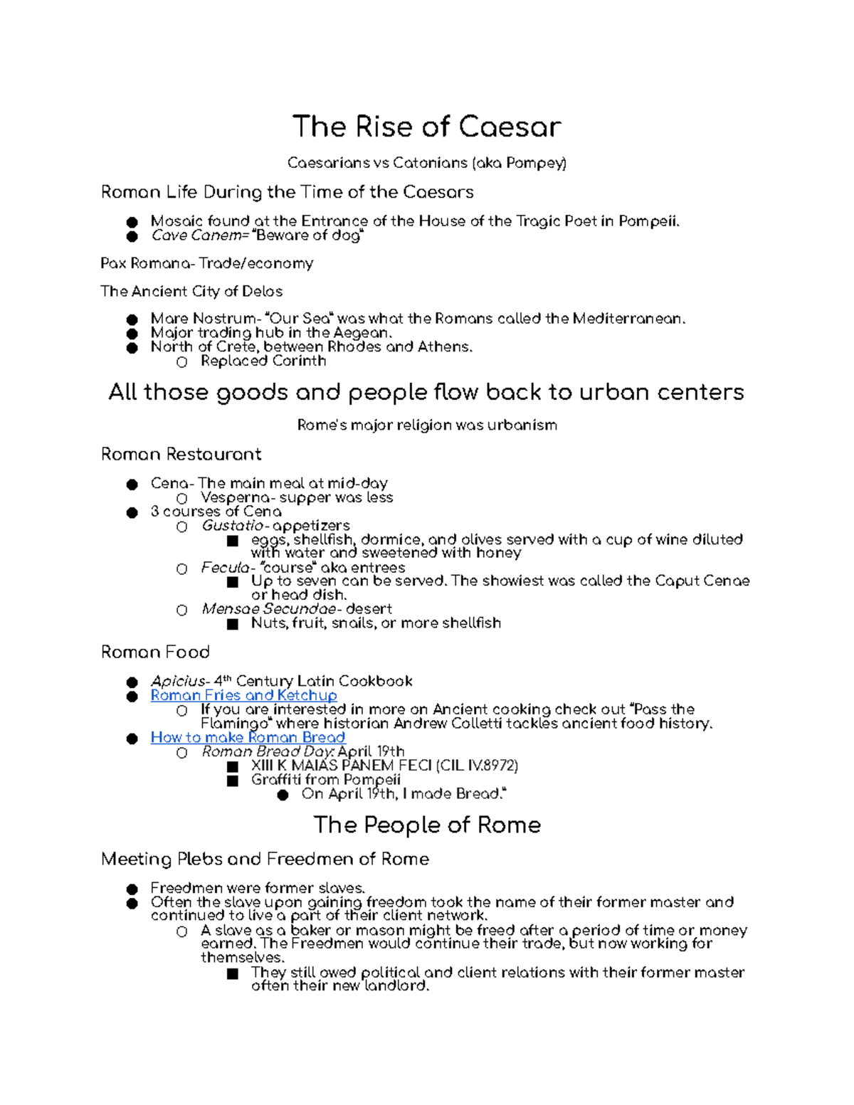 The Rise of Caesar to His Death and Rise of Marc Antony - The Rise of ...