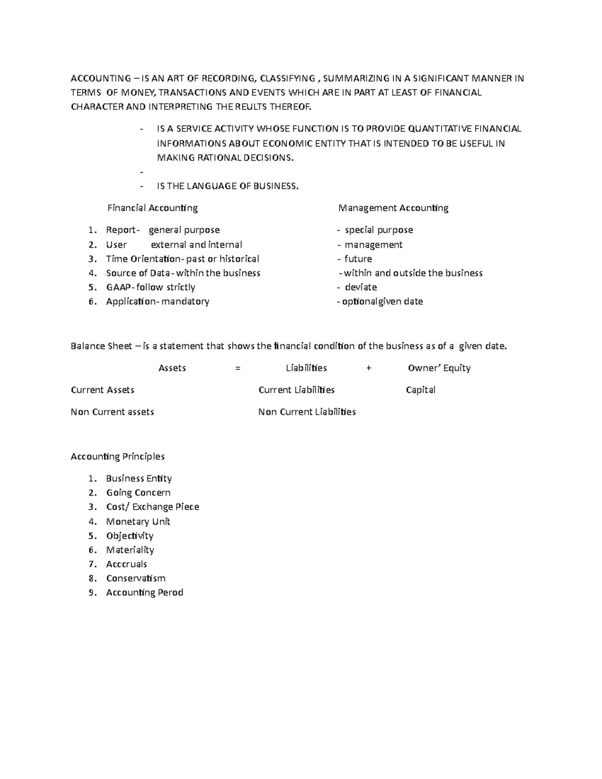 introduction and chap 1 - ACCOUNTING – IS AN ART OF RECORDING ...