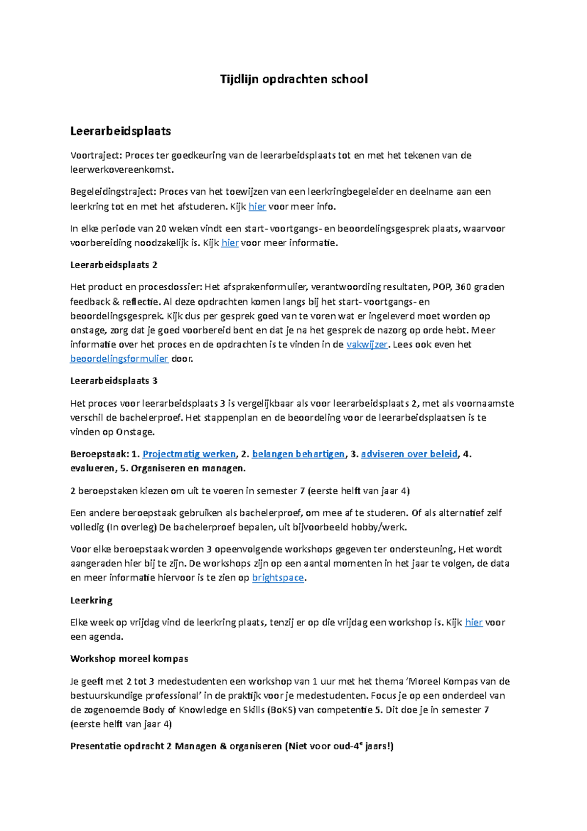 Tijdlijn opdrachten school - Tijdlijn opdrachten school ...