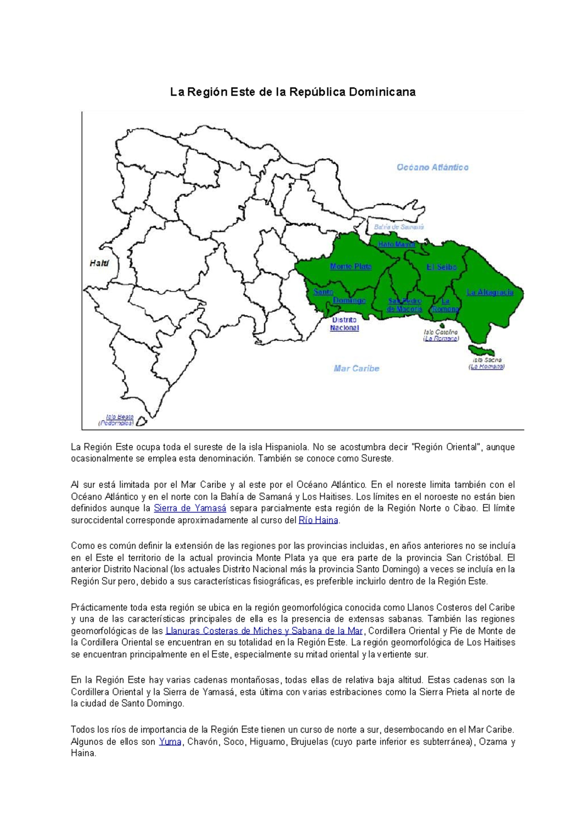 La-region-este-de-la-republica-dominicana compress - La Región Este de ...