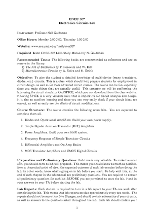 ENEE307 Laboratory Manual Lab1 v4 - Warning: TT: undefined function: 32 ENEE 307: Electronics ...