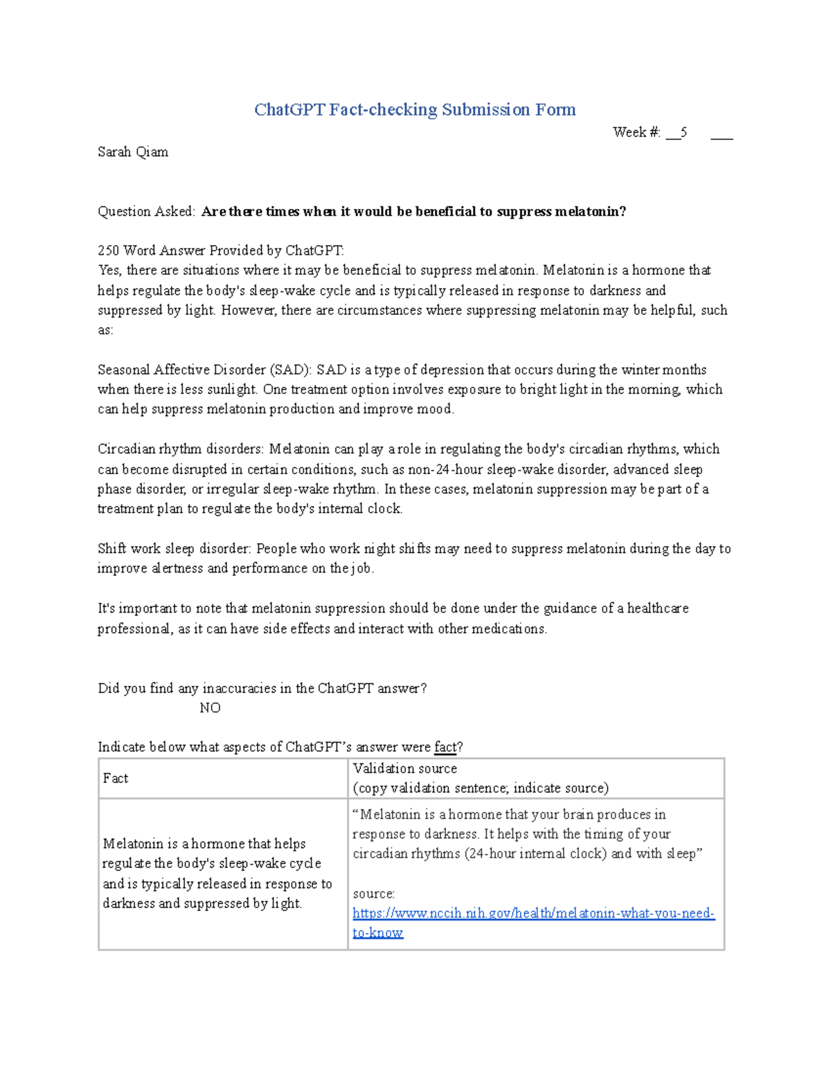 Benefits of Melatonin Suppression - Studocu