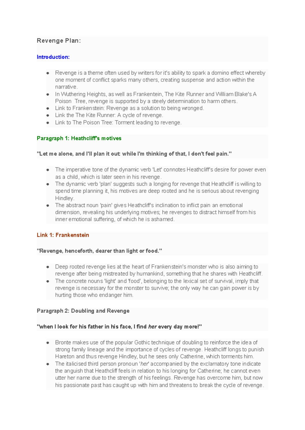 Wuthering heights revenge essay plan - Revenge Plan: Introduction ...