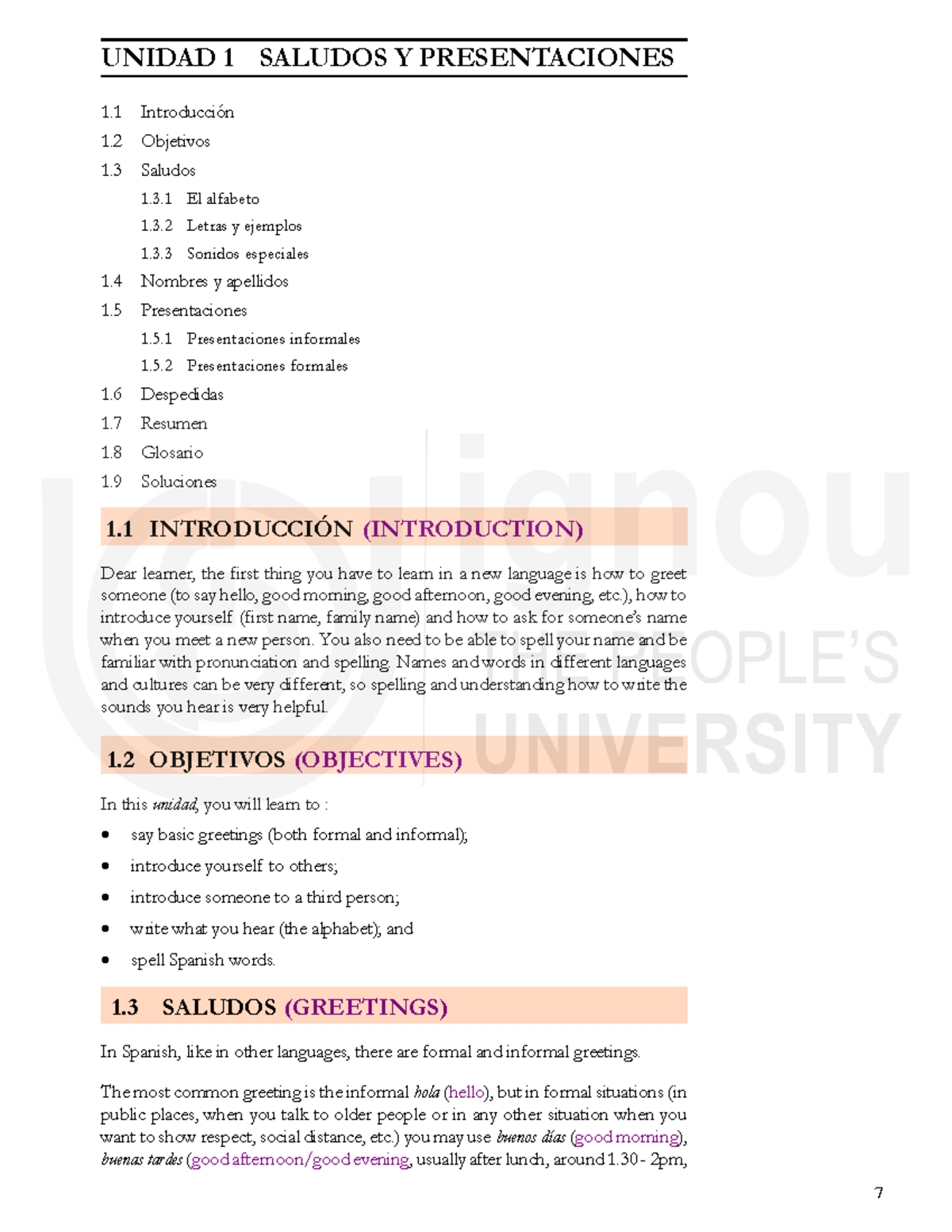 Unit-1 - This is a must study notes!! - Saludos y Presentaciones UNIDAD ...