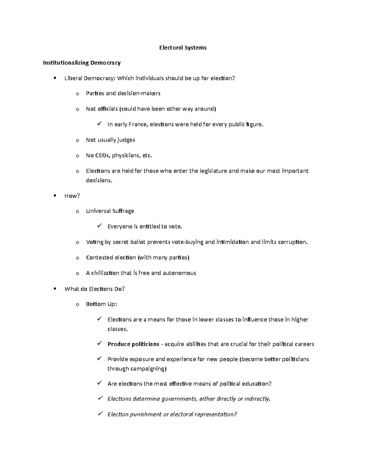 Electoral Systems - political science - Electoral Systems ...