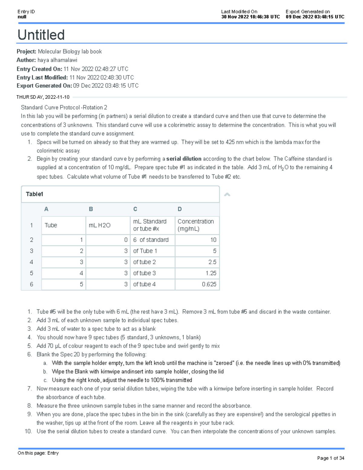 Final Methods Lab Book - practice lab assignment - null 30 Nov 2022 18: ...