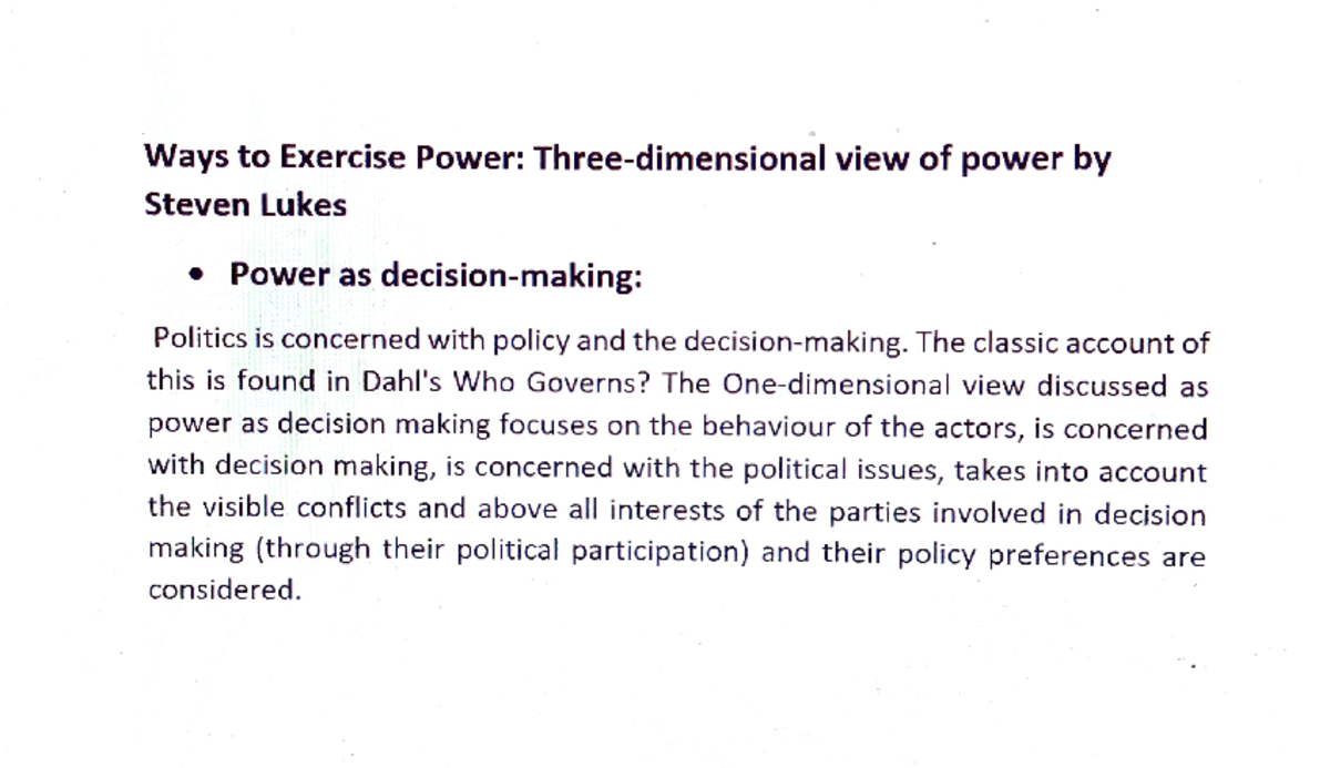 Power and politics - CPA notes sem 2 - Ways to Exercise Power: Three ...