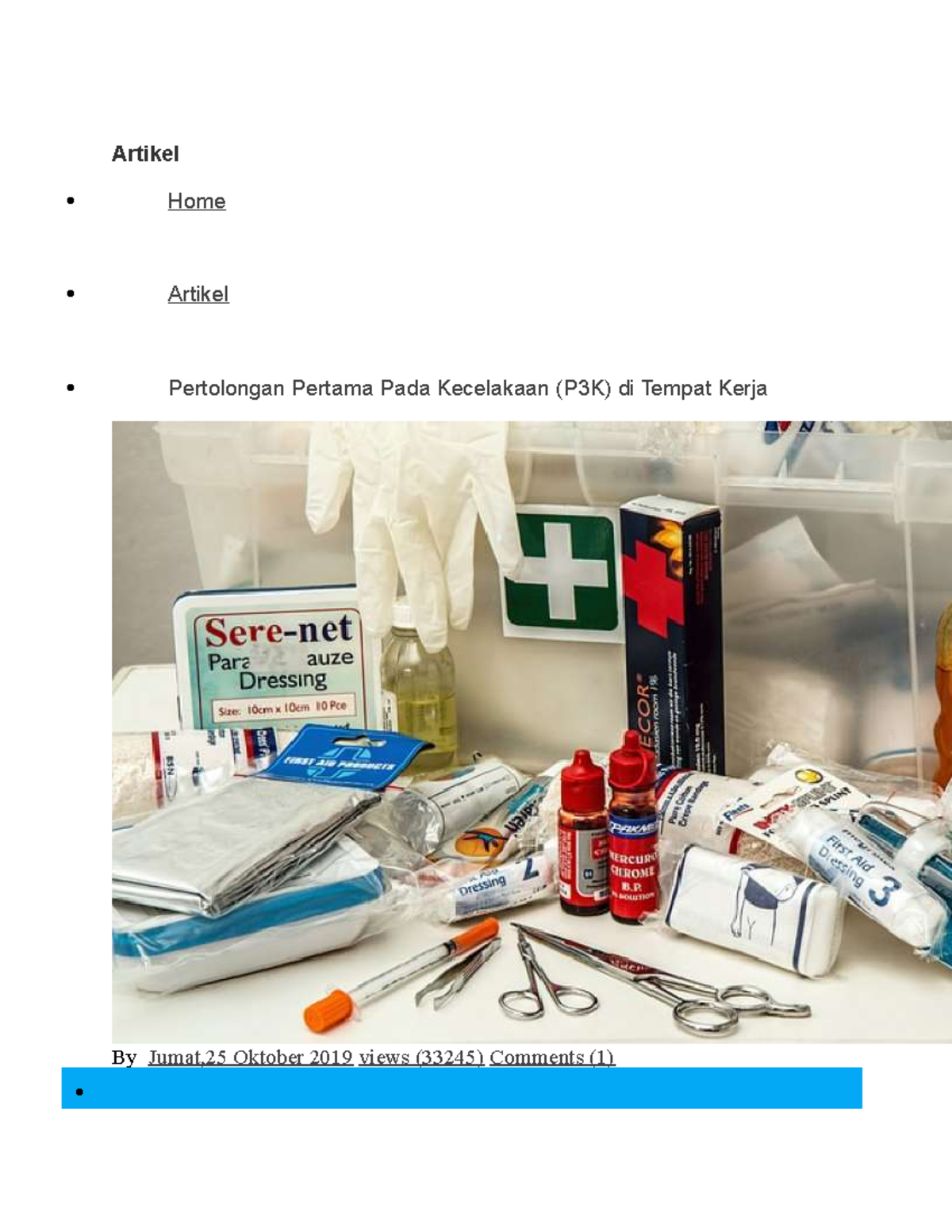 Artikel p3k - asfasdf - Artikel Home Artikel Pertolongan Pertama Pada ...