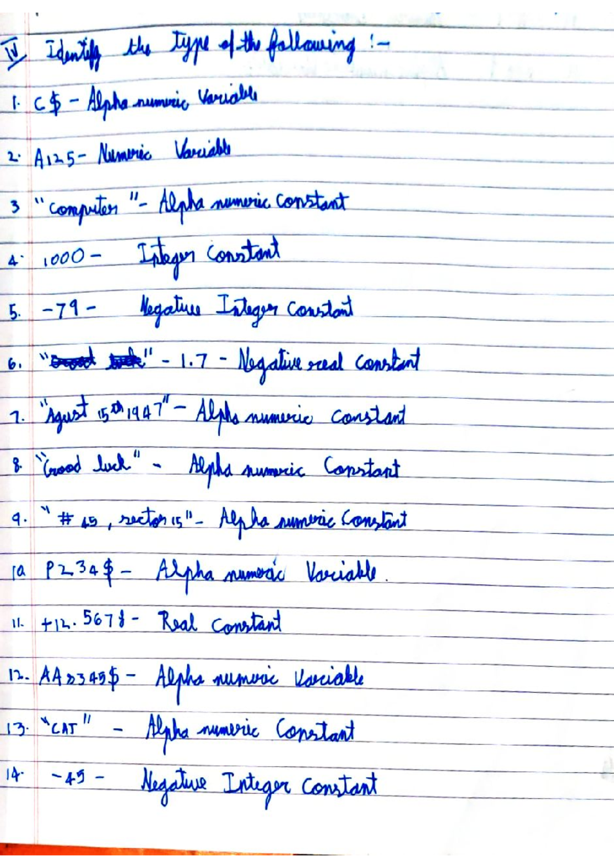 Types of Variables - Q Basic - Computer Science SL - Studocu