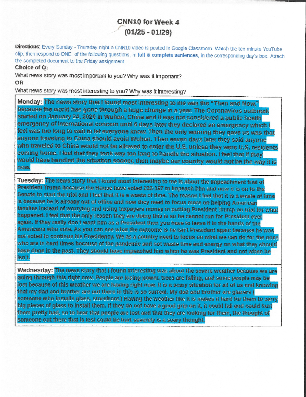 CNN10 Week 4 - summarize the CNN report. - HIS100 - Studocu