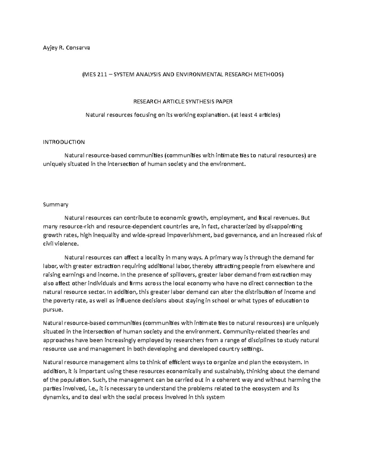 environmental science completion paper - La Salle - Dasma - Studocu