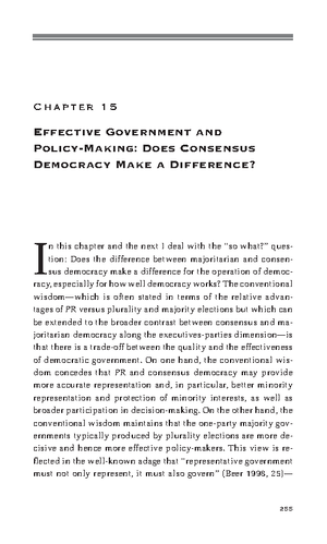 Lijphart 2012 Patterns of democracy CH 1 3 - C h a p t e r 1 ...