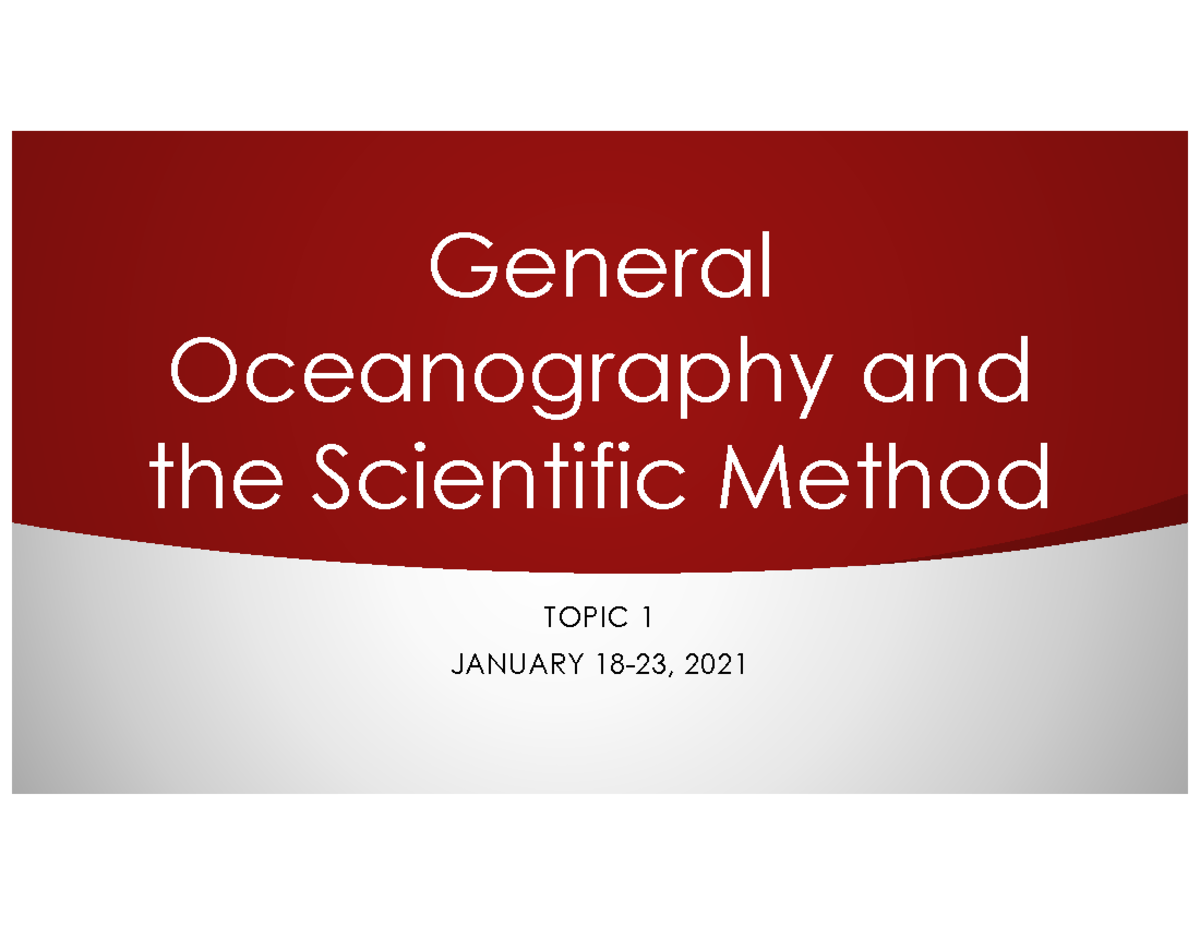 Class notes to help you pass the final exam - General Oceanography and ...