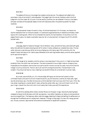 Document 33 - Keyboarding Assignment - 33-33. The 14 sulky, sad losers are scorned by most of us ...