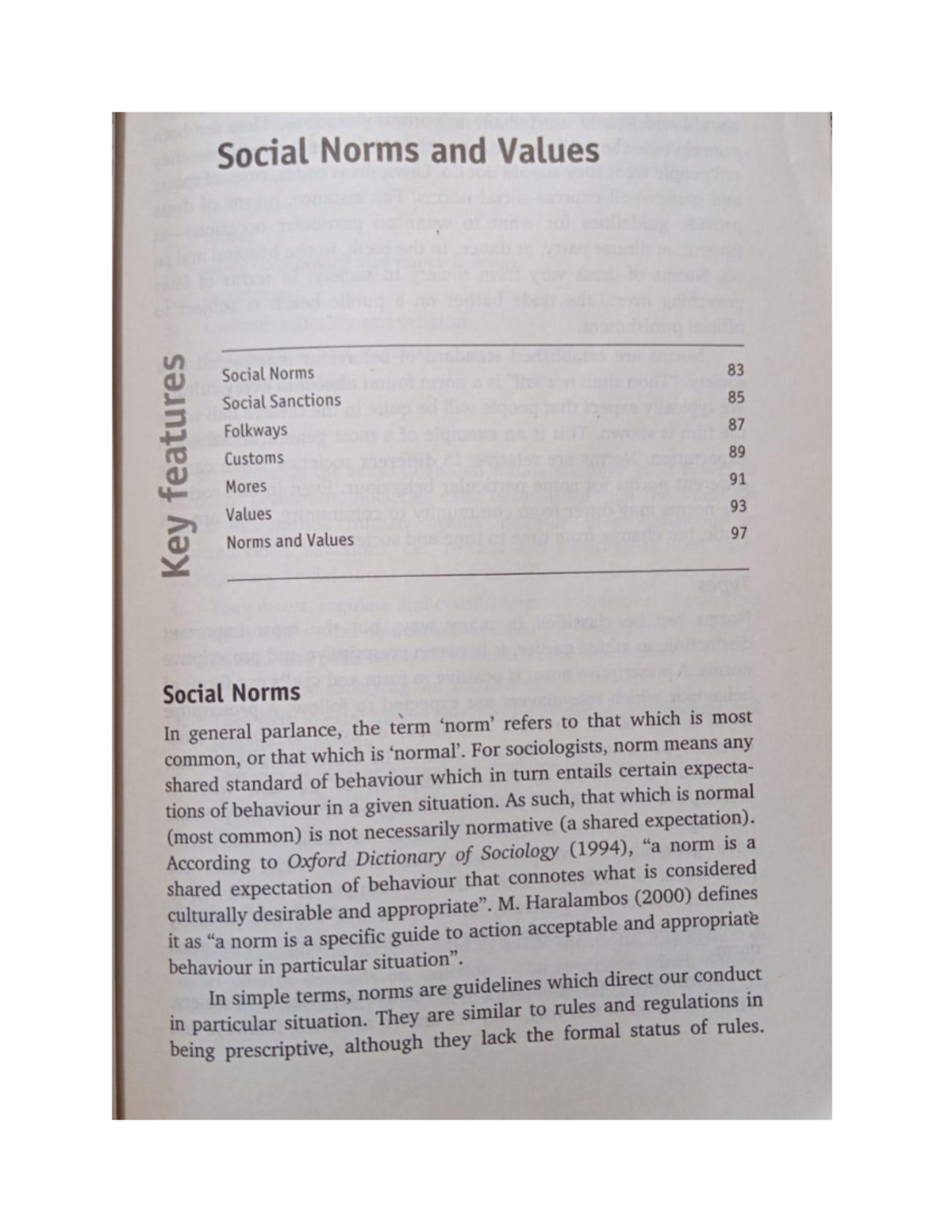 Social norms^J social sanctions^J folkways^J customs^J Mores^J Values^J ...