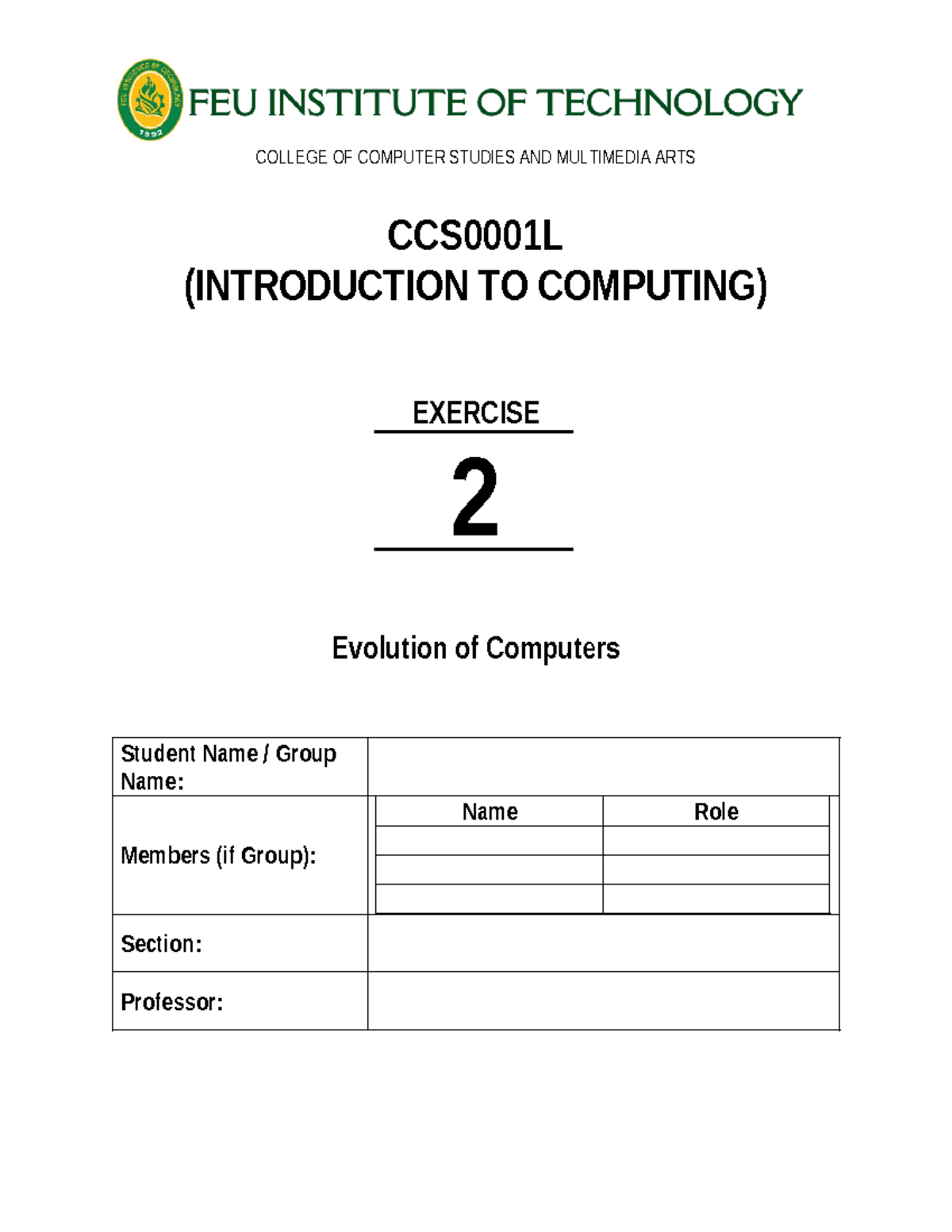 [M2- Technical] Introduction to Computer - COLLEGE OF COMPUTER STUDIES ...