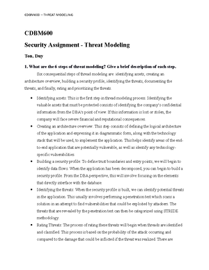 CDBM 600 - Security Assignment - SQL Server Security Model - CDBM ...
