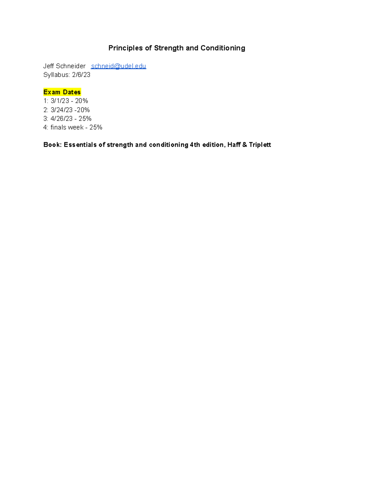 Principles of Strength and Conditioning - Program design a. Design ...