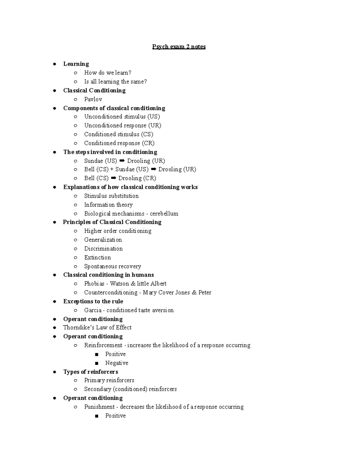 Psych 202 Exam 2 Notes - Exam 2 study guide. Professor: Jeffrey ...