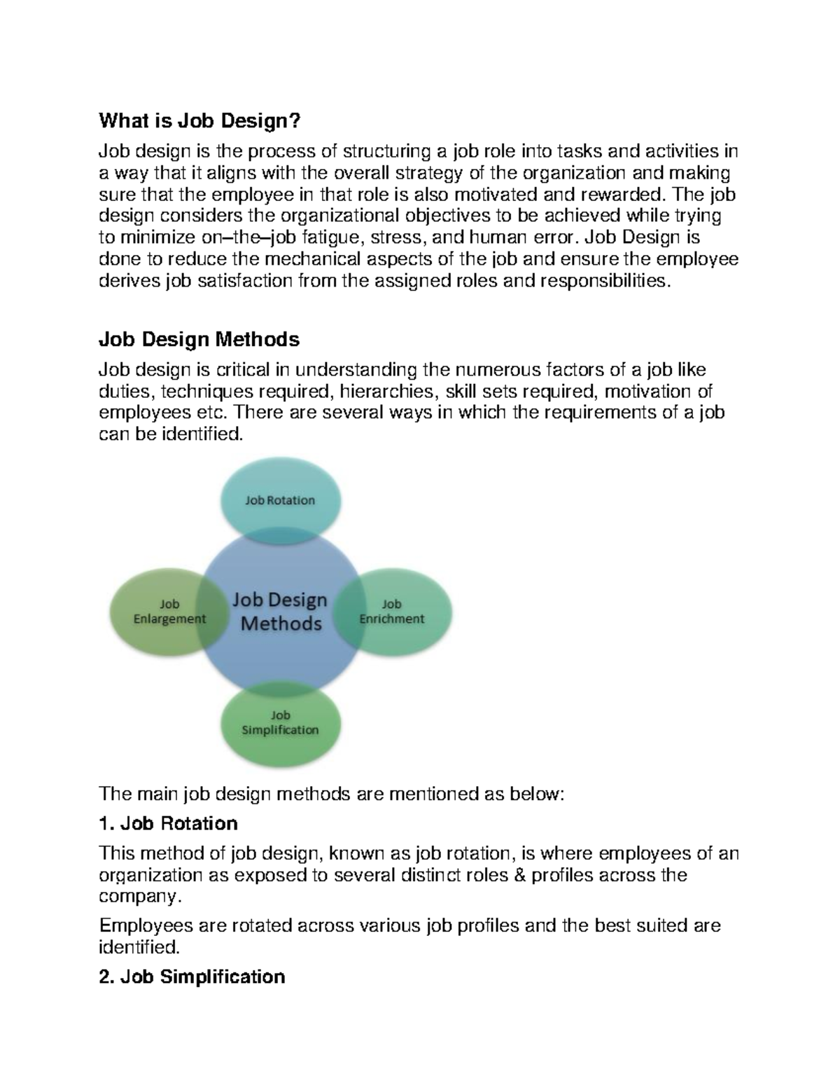 Job design job spcification and description - What is Job Design? Job ...