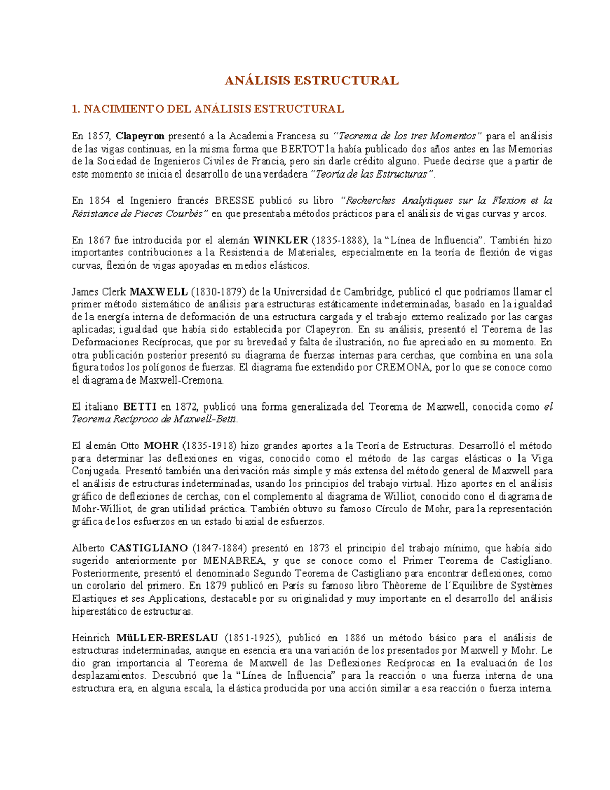 An lisis Estructural - ANÁLISIS ESTRUCTURAL 1. NACIMIENTO DEL ANÁLISIS ...