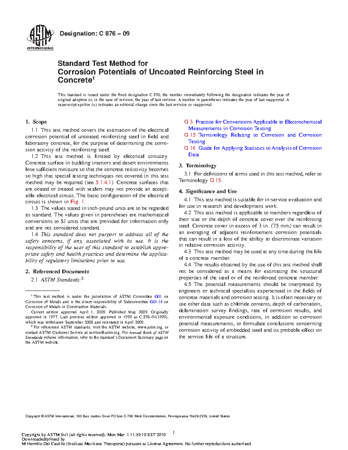 ASTM C876 2009 - ddffggf - Designation: C 876 – 09 Standard Test Method ...