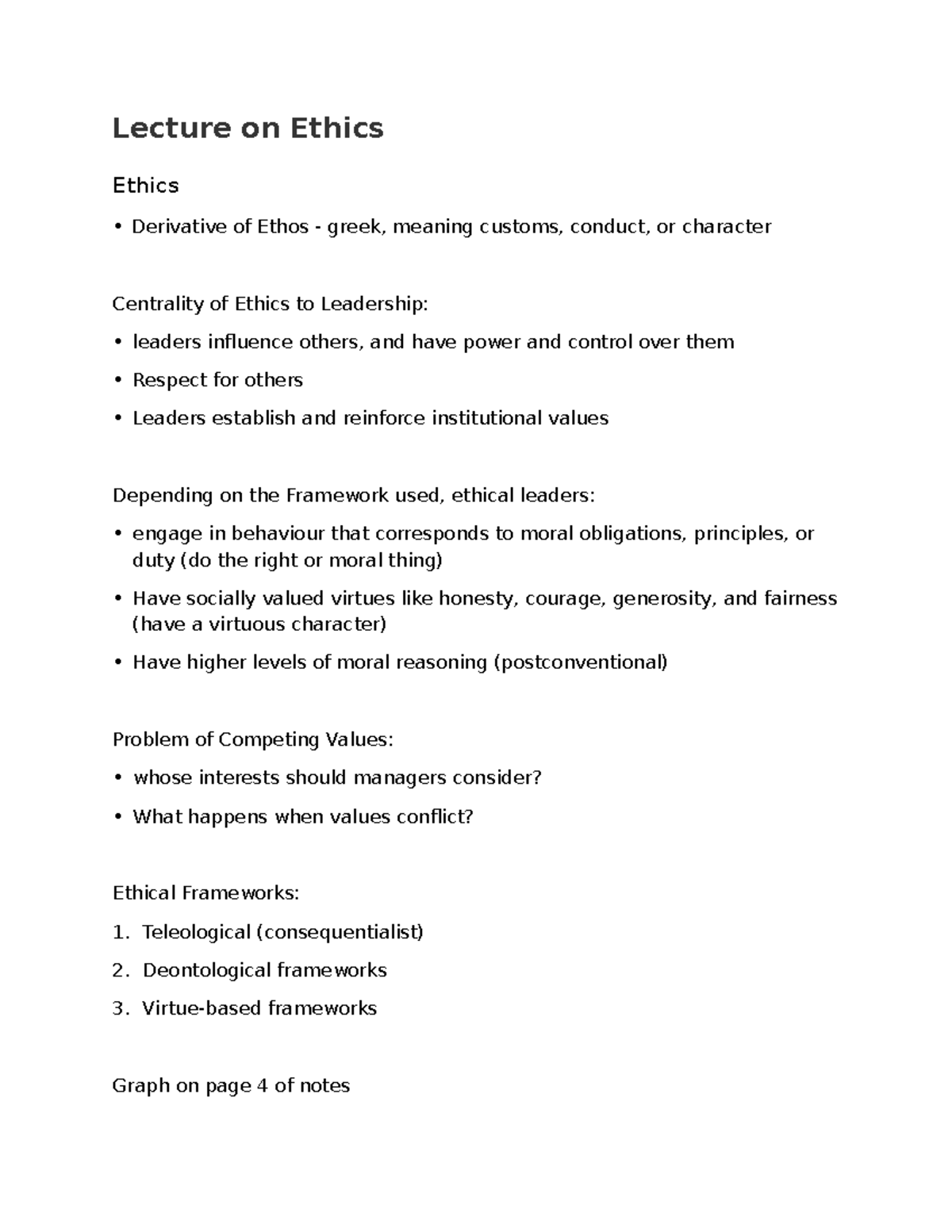 Lecture on Ethics - Teleological (consequentialist) 2. Deontological ...